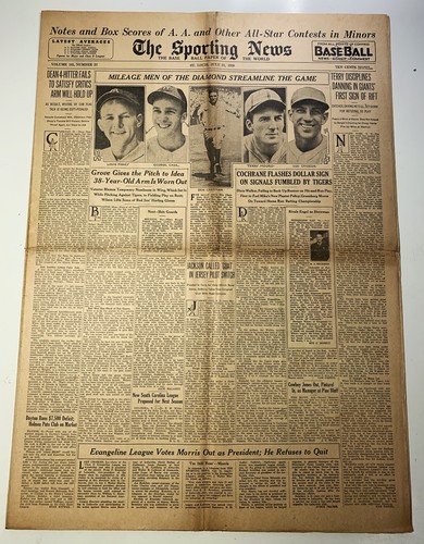 July 21, 1938 The Sporting News Ben Chapman (gd-vg) | eBay