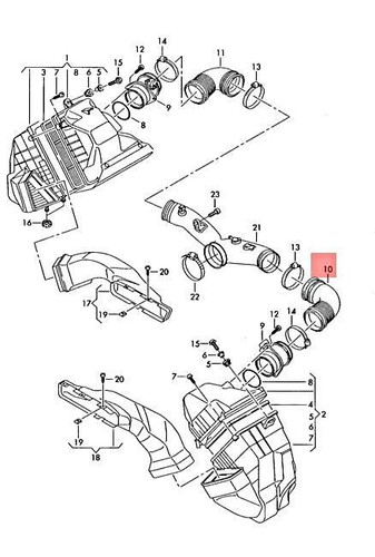 Genuine VW Phaeton 3D1 3D2 3D3 3D4 3D6 3D7 3D8 Connecting Pipe Left ...