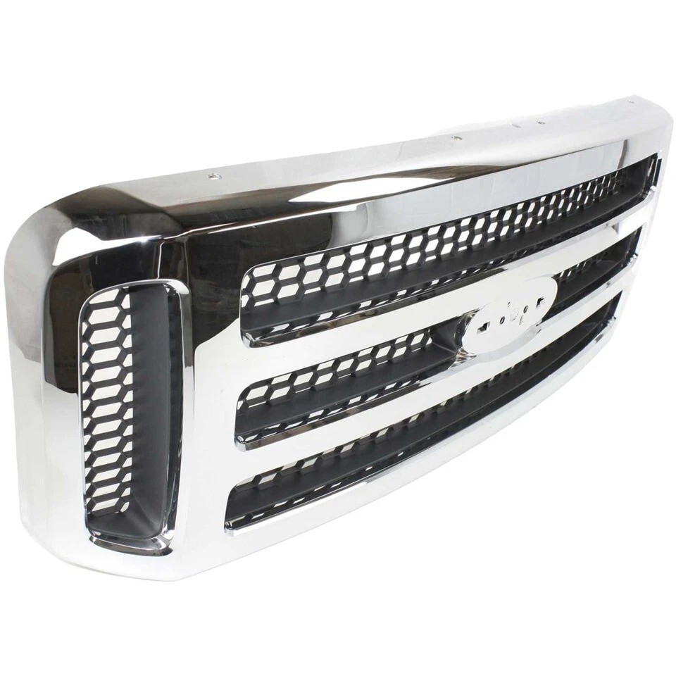 NEW FRONT GRILLE ASSEMBLY CHROME FOR 2005-2007 FORD F-350 SUPER DUTY ...