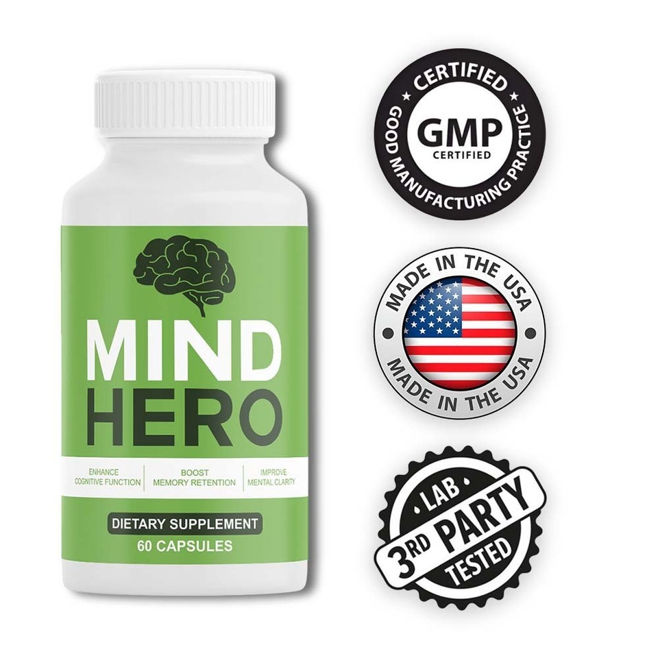 (2 Pack) Mind Hero Brain Supplement - MindHero Brain Health and Memory ...