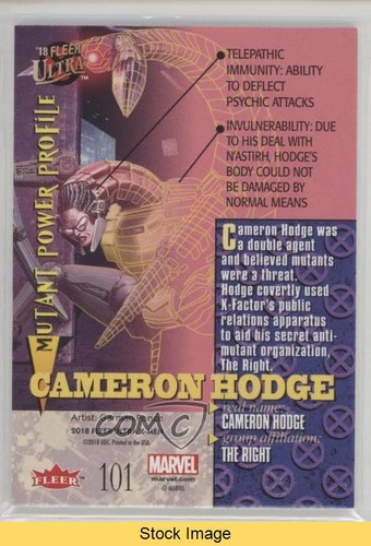2018 Fleer Ultra Marvel X-Men Villains Cameron Hodge #101 READ bo8 | eBay