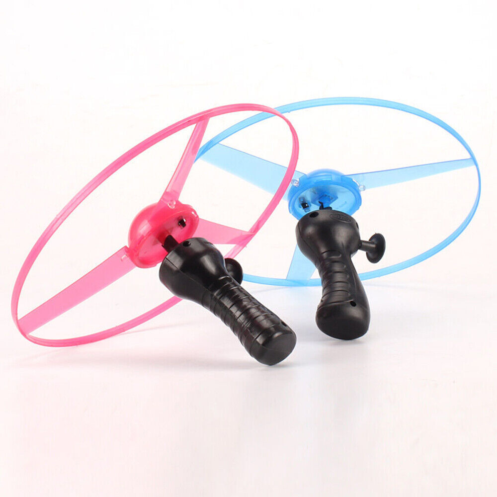 Flying Disc Propeller Toys Kids Helicopter Pull String Flying Saucers ...
