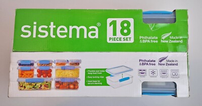 Sistema 18 Piece Set Food Storage Containers - BPA & Phthalate Free | eBay