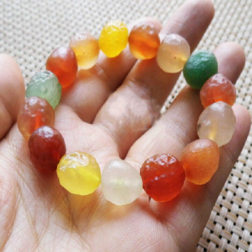 12mm Natural Translucence Alxa Gobi Agate Bracelet Stone Jewelry Bangle ...