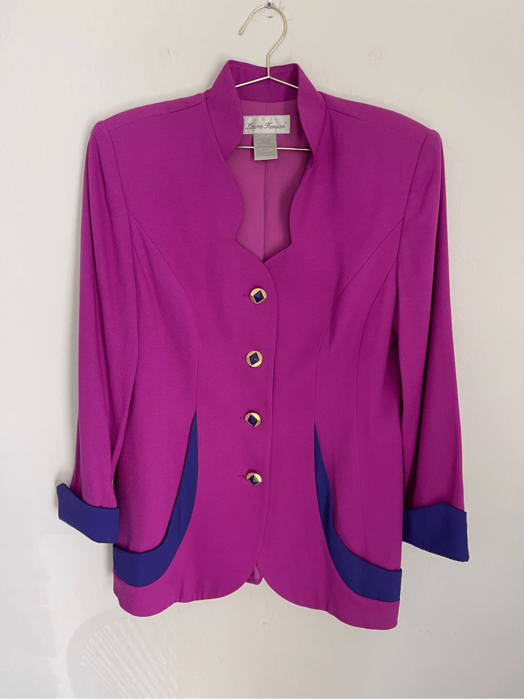 LAURA HENSON Vintage Plus Size Blazer Size 16 NWT - Gem