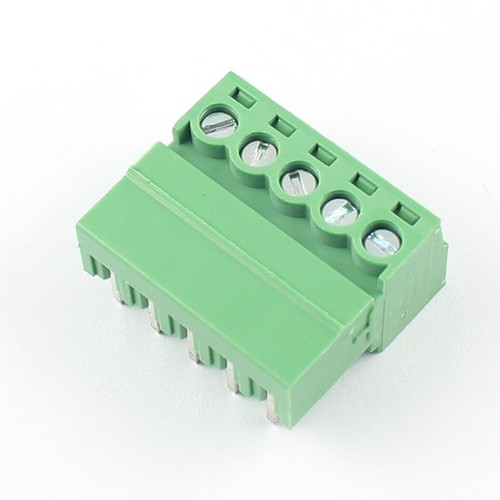 2Pcs 3.5mm Pitch 5 Pin Way Right Angle Screw Terminal Block Pluggable ...