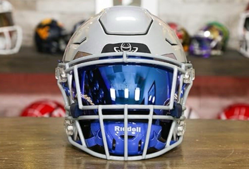 Youth SpeedFlex, With Blue Tinted Shoc Visor, Customized, Blue Chin ...