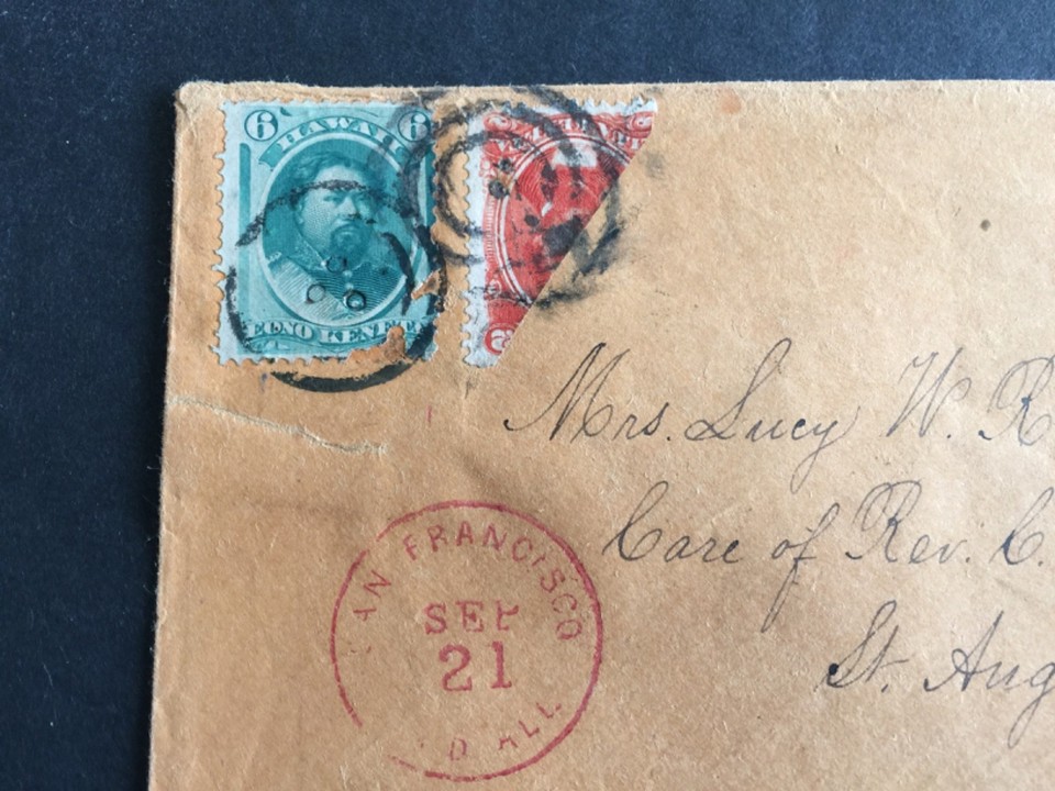 US STAMPS Hawaii-SC# 316 & 33 7c Postage on Hawaii Cover CV $9000.00 2c ...