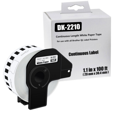1Roll DK2210 Continuous Label 1-1/7" x 100' for Brother QL-1100 NWB 800 ...