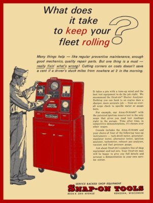 1962 Snap On Tools Master Auto Analyzer NEW METAL SIGN: 9x12" Free ...