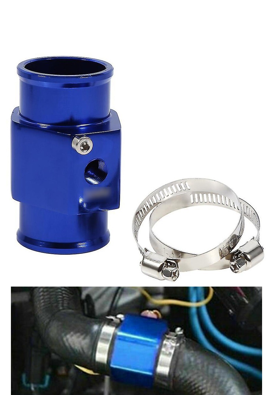 VARIOUS SIZE Radiator Hose Aluminium Water Temp Gauge Joint Pipe Sensor ...