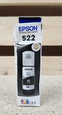 Epson T522 EcoTank Genuine Ink Ultra-high Capacity Black Bottle NEW ...