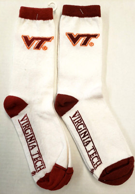 NCAA Virginia Tech Hokies Ladies Socks, New (Women's Size 9-11 - 3 ...