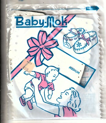 Vintage 1950's Baby Mok Moccasins Embroider Kit Leather Shoes Size ...