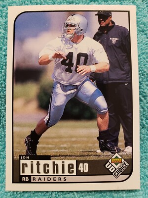 1998 UD CHOICE JON RITCHIE ROOKIE #390 OAKLAND RAIDERS RC | eBay