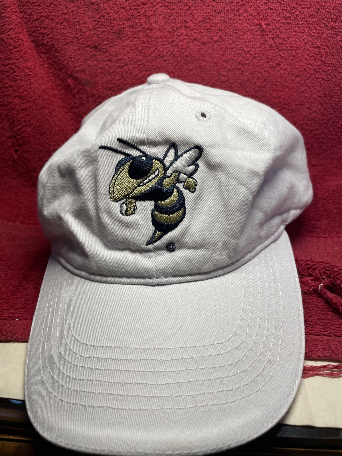 Rare Vintage GT Yellow Jackets Hat Cap Strapback Whit… - Gem
