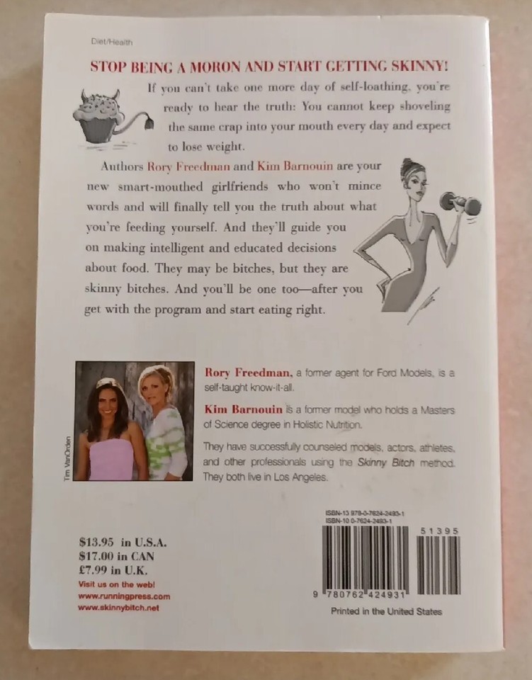 Skinny Bitch by Rory Freedman and Kim Barnouin (2005, Trade Paperback ...