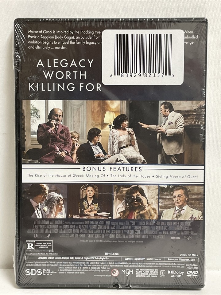 House of Gucci w/Al Pacino ,Lady Gaga-DVD NEW | eBay
