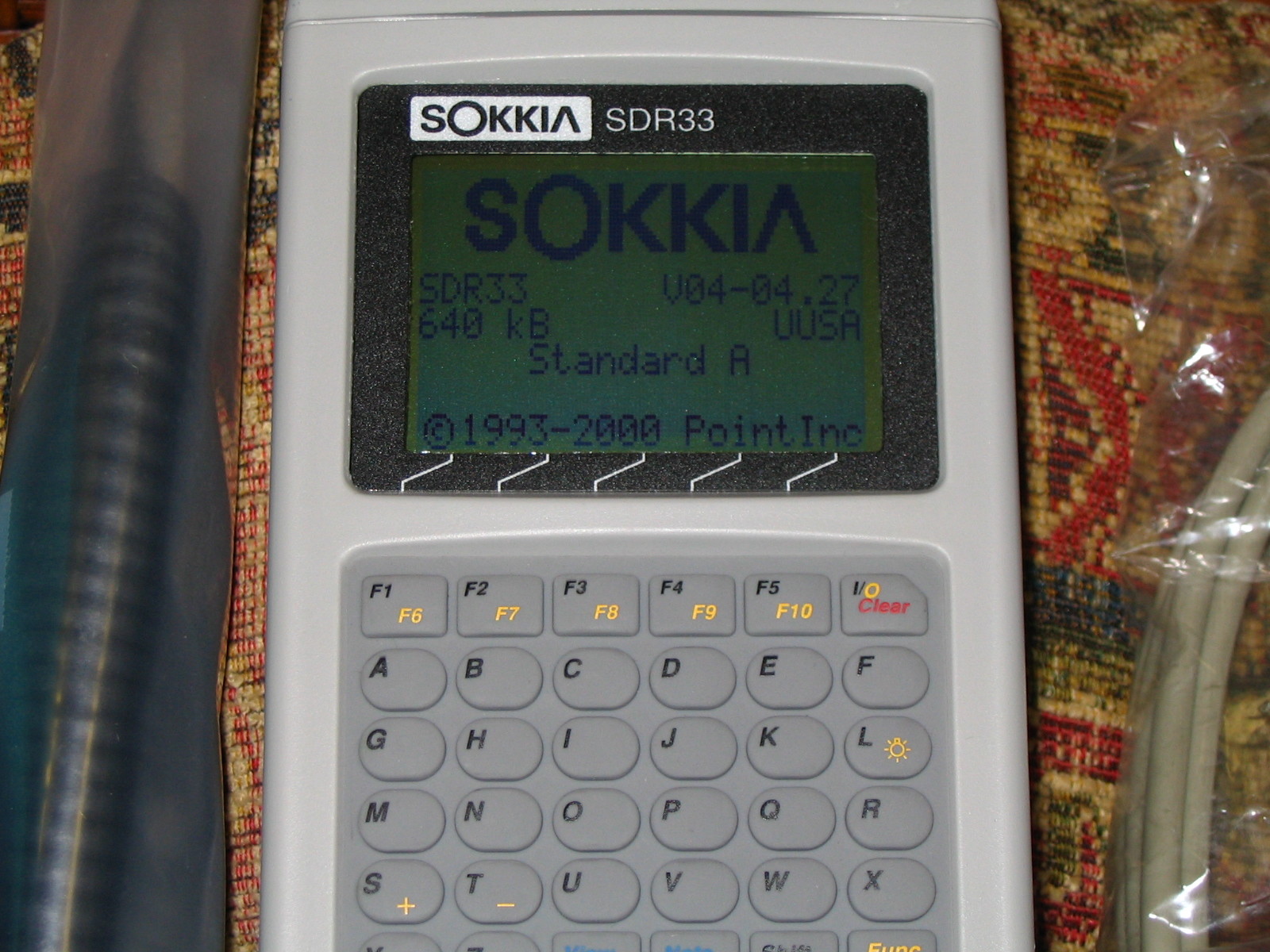 SOKKIA SDR33 4MB DATA COLLECTOR DATALOGGER COMPLETE KIT SDR 33 WARRANTY ...