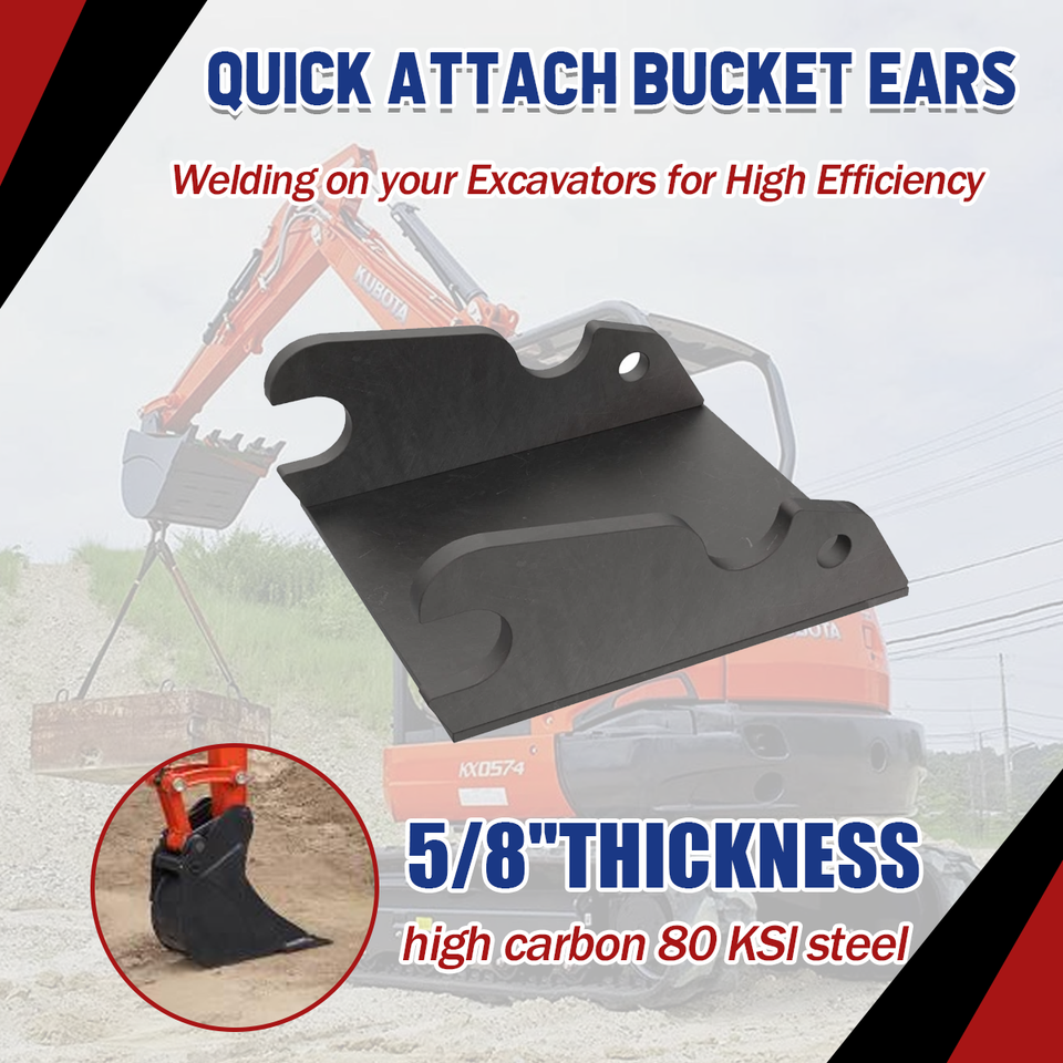 Excavator Quick Attach Bucket Ears Attachment Plate For Kubota U55 ...