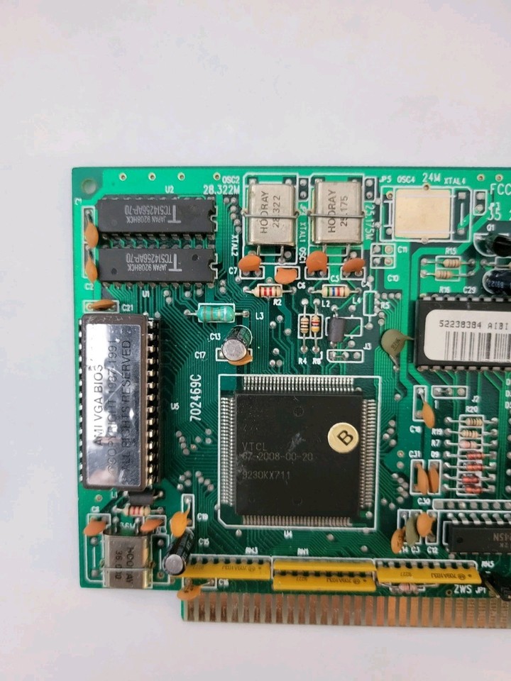 Laser Computer VGA Card, 8 Bit, FCC ID: 80-2383-30, ISA Graphics Card ...