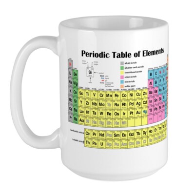 CafePress Periodic Table Of Elements Large Mug (150551122) | eBay