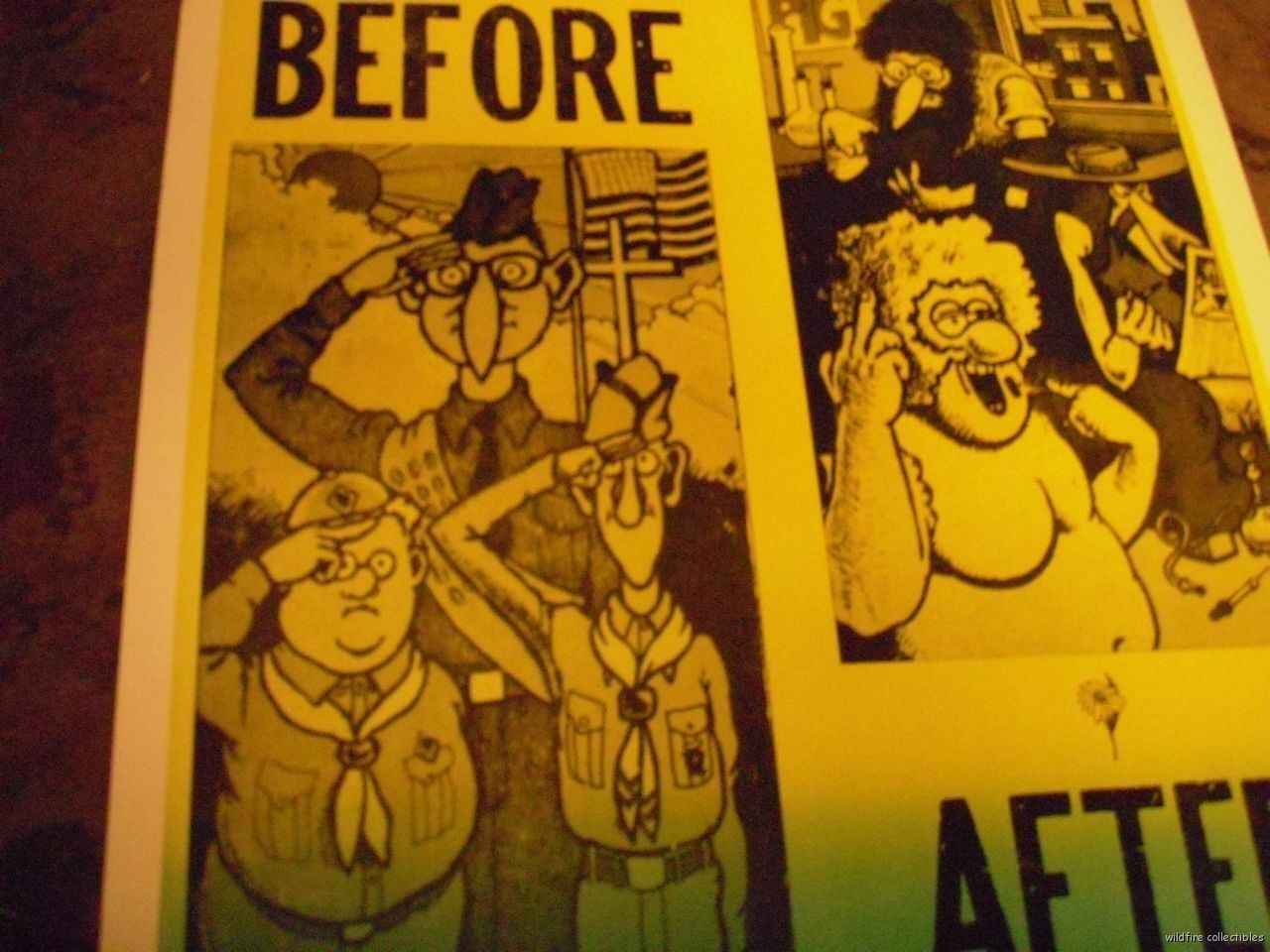 VINTAGE 60S DRUGS BEFORE AFTER HEAD SHOP HIPPIE POSTER pot weed pothead ...