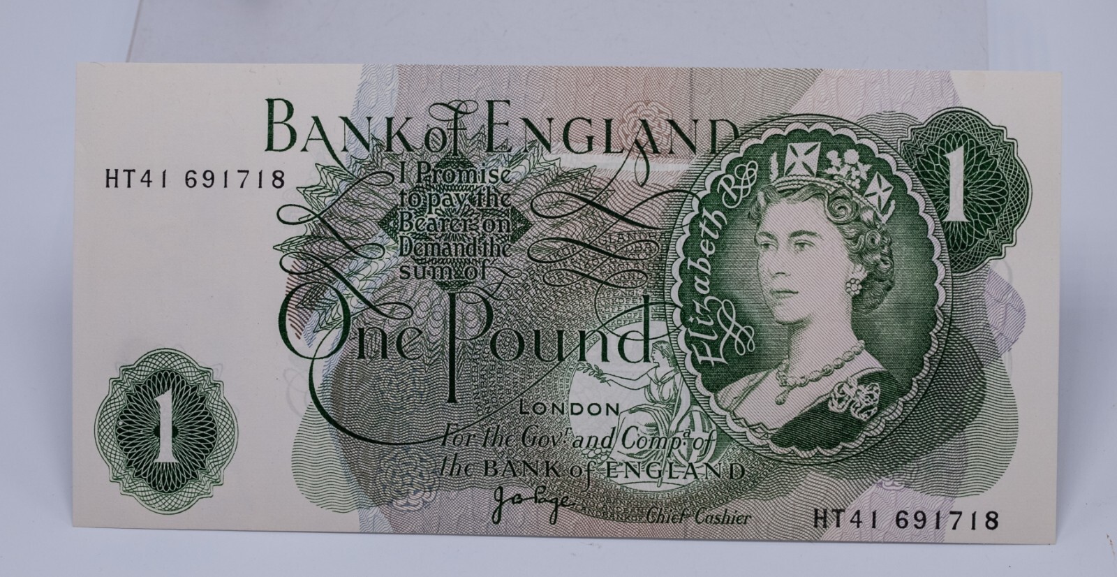 1970-78 Bank Of England £1 One Pound Paper Money Banknote UNC John Page ...