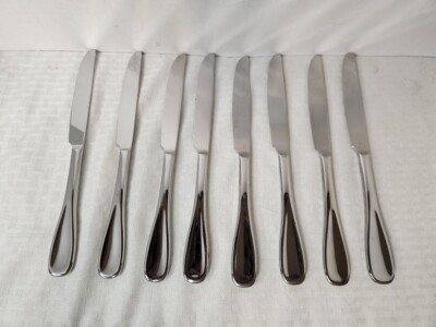 ONEIDA VOSS Thick Stainless Glossy Flatware 8 Dinner Knives 9.5" | eBay