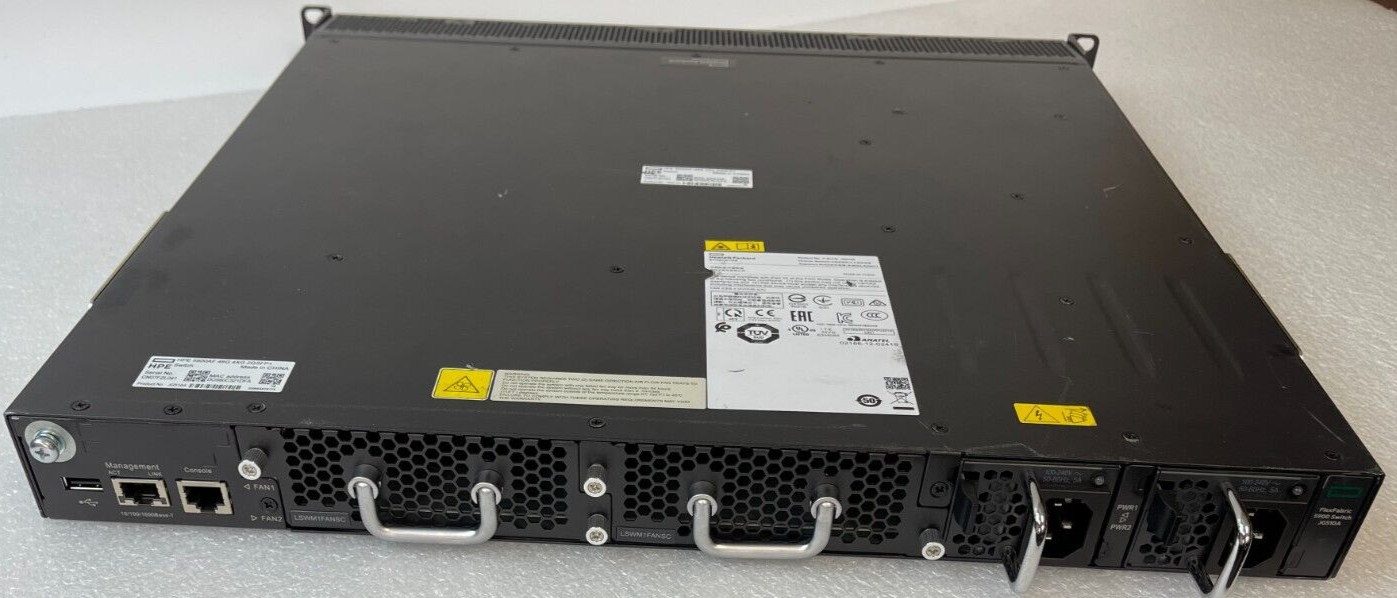 JG510A I HPE 5900AF-48G-4XG-2QSFP+ Switch 0235A0XC dual power NICE ...