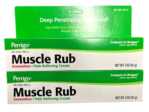 Perrigo Muscle Rub Cream 3oz Large Tube ( 2 PACK ) PHARMACY FRESH ...