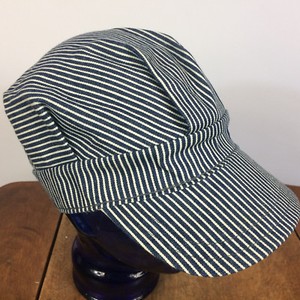 Vintage Hickory Stripe Railroad Engineers Work Train Hat Cap USA 7 ...