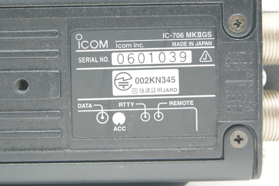 MARS MOD ICOM IC-706 MKIIGS HF/VHF/UHF Transceiver 10W/20W + Mic + Box ...