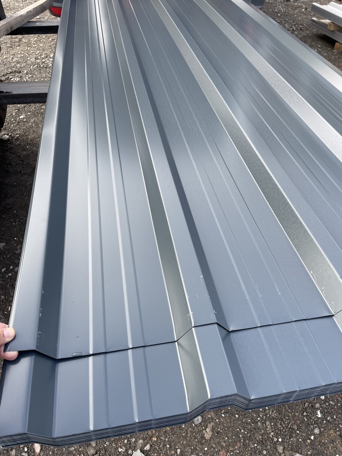 Anthracite Grey Roofing Sheets Box Profile 1 Metre Cover 1ft Long | eBay UK