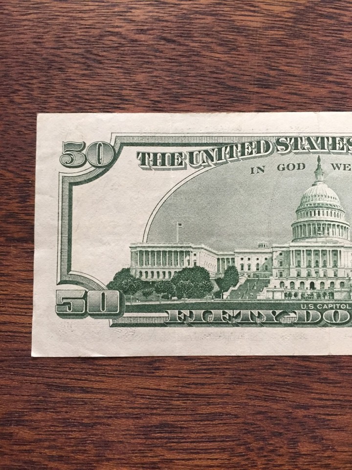 1996 50 DOLLAR BILL FEDERAL RESERVE NOTE CHICAGO DISTRICT G 7 4 EBay 1996-50-dollar-bill-federal-reserve-note-chicago-district-g-7-4-ebay