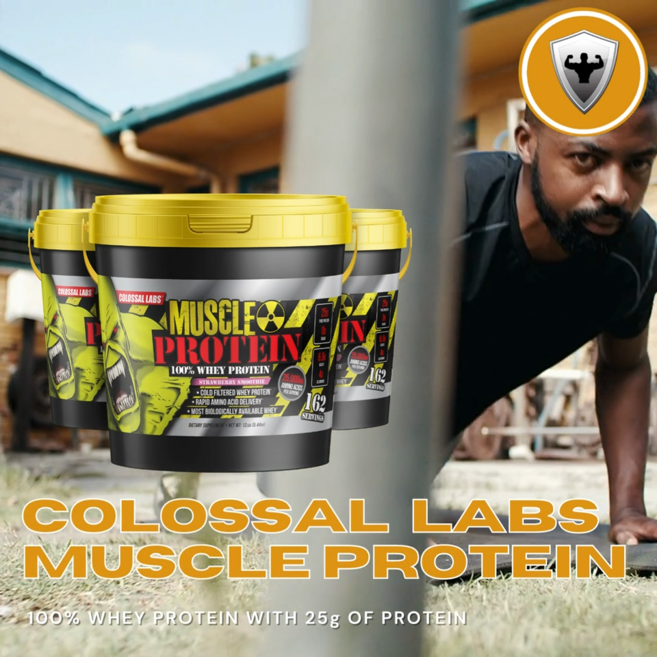 Colossal Labs Whey Protein Powder 12lb 162 Servings Muscle Mass Gain ...
