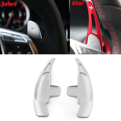 Steering Wheel Shift Paddle Shifter Extension Trim Silver For Mercedes ...