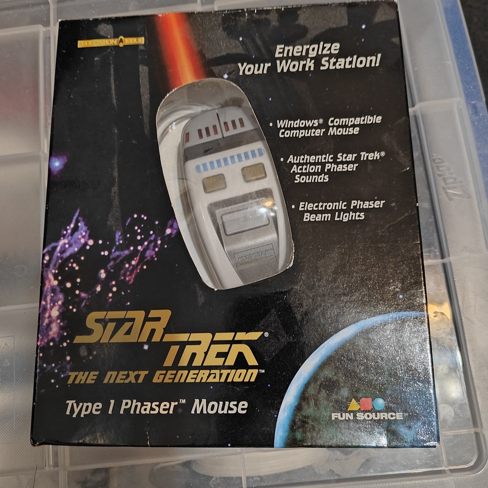 Vintage 1997 Star Trek The Next Generation Type 1 Phaser Mouse (serial ...