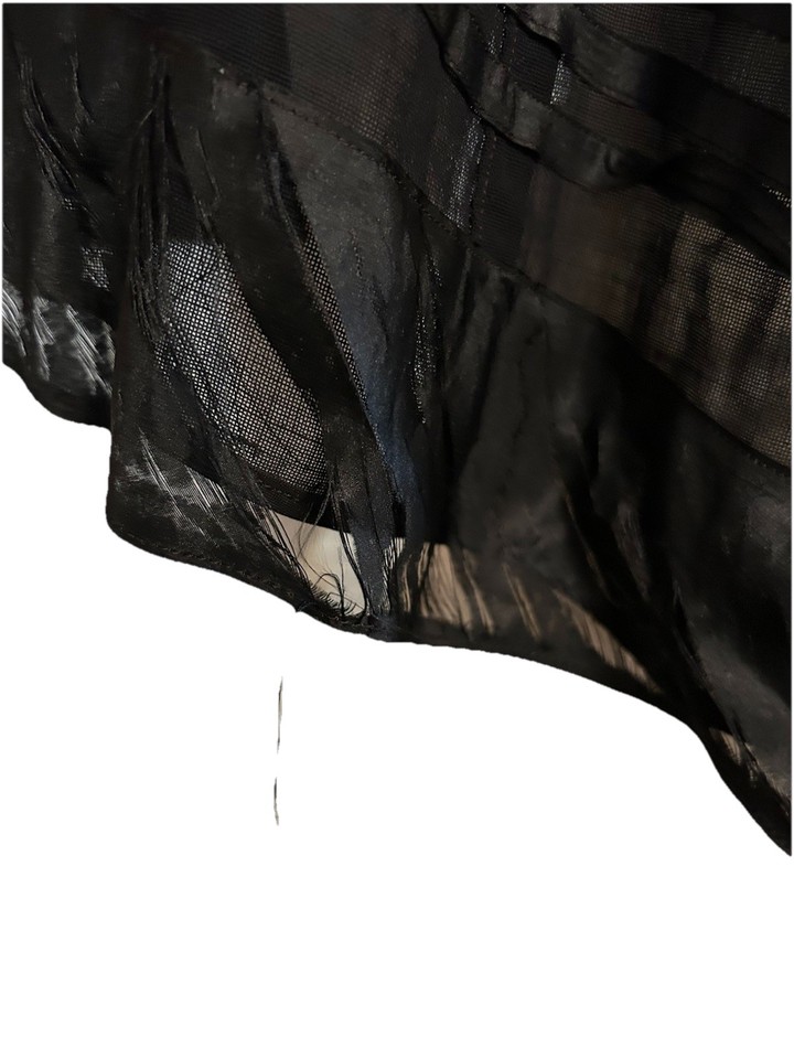 Victorian Black Jet Handkerchief Linen High Collar Cloak Mantelet ...