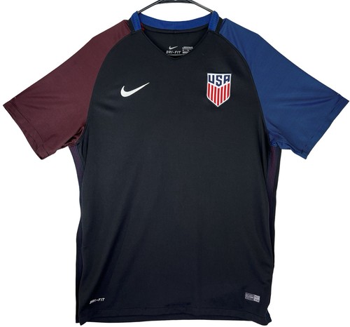 Nike USA US Soccer Jersey Mens XL Black 2016 USMNT Football Kit Shirt ...