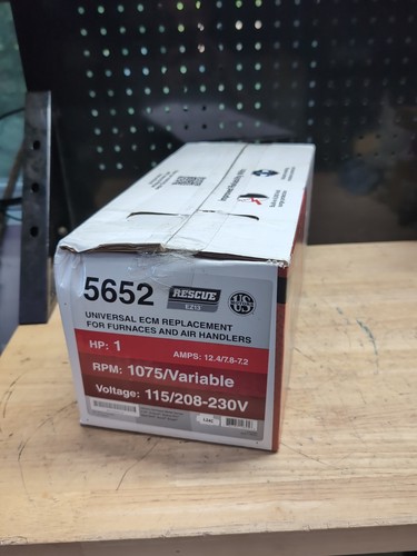 US Motors 5652 Rescue EZ13 ECM Motor 1HP 1075 RPM 115/208-230V Nidec | eBay