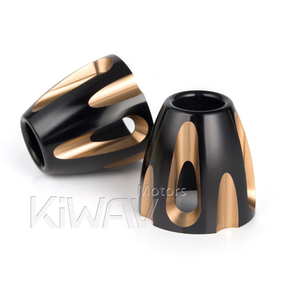pair titanium gold bullet Aluminum balance plugs w/ Black Base for ...