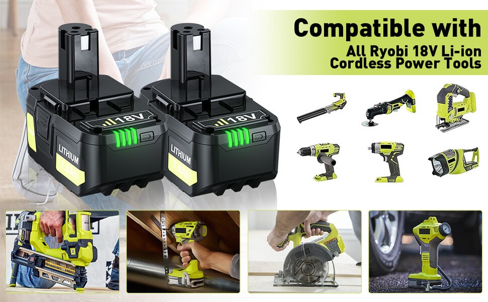 For Ryobi PBP003 PBP005 2Ah 4Ah 8Ah 18V One Lithium P108 ...