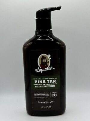 Dr Squatch Mens Natural Hand & Body Lotion Dry Skin | Pine Tar Label ...