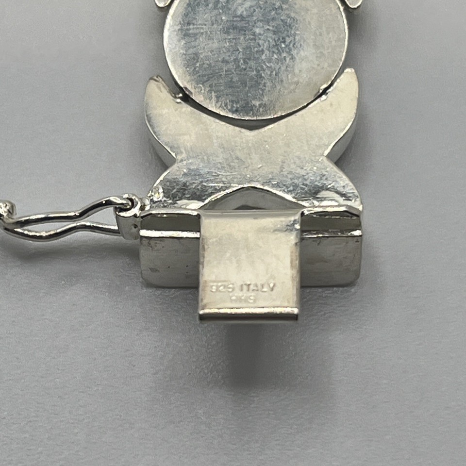 Vintage Sterling silver Thick Hugs & Kisses XOXO Bracelet 925 Made In ...