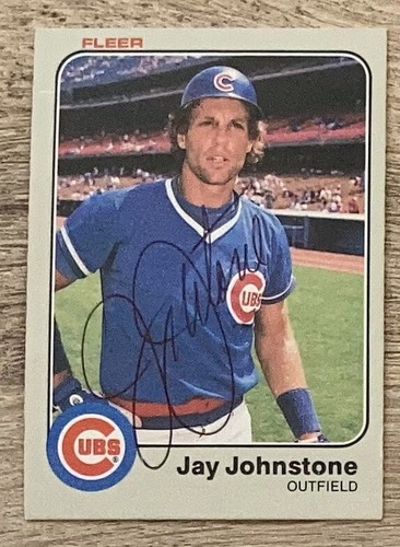 1983 Fleer #499 Jay Johnstone Autographed AUTO SIGNED Card Cubs | eBay