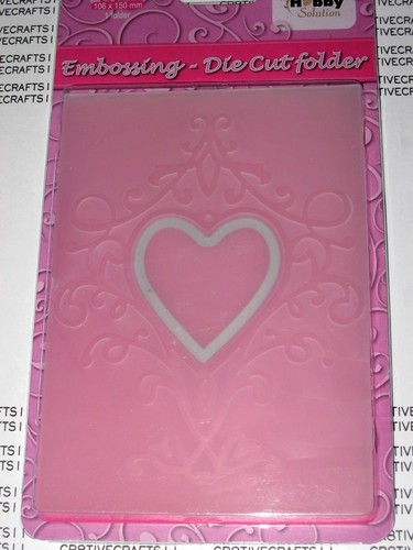 NELLIE'S CHOICE - EMBOSSING/DIE CUT FOLDER - "HEART SWIRLS" HSEFD003 4 ...