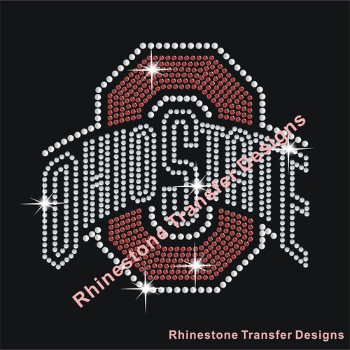 Ohio State - Iron on Rhinestone Transfer Hot Fix Bling Motif | eBay