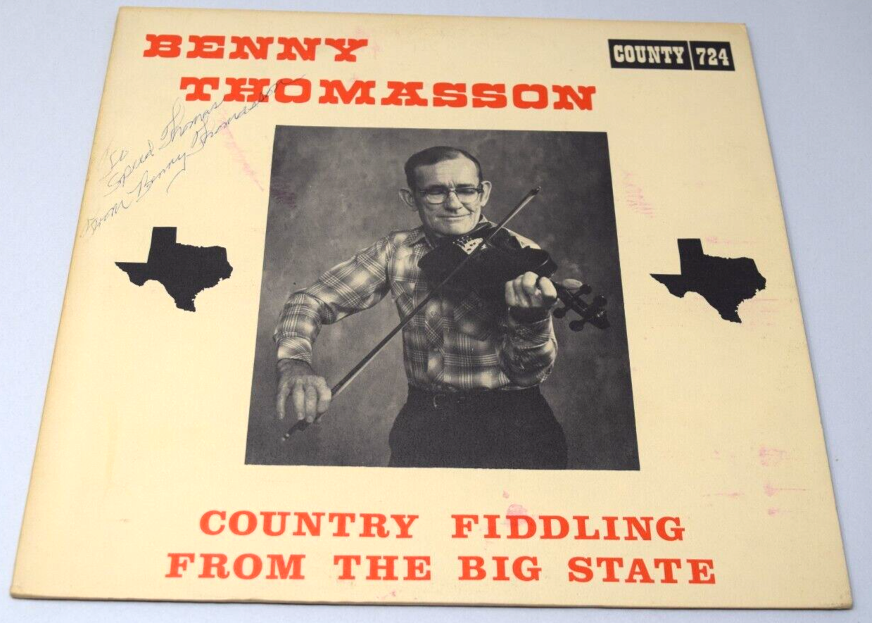 SIGNED Benny Thomasson Country Fiddling From The Big State County 724 ...