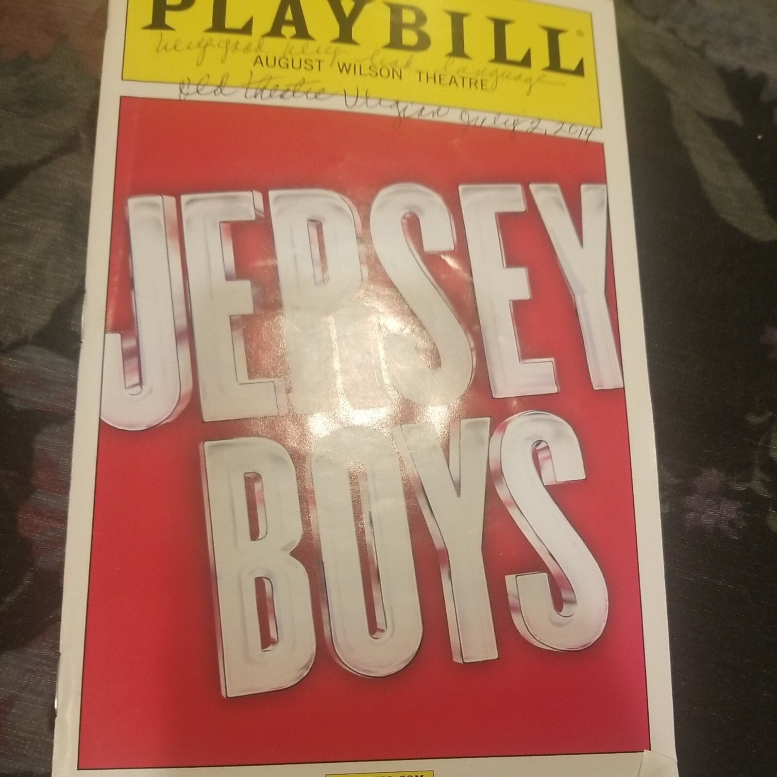 Jersey boys playbill play bill theatre show guide broadway program book ...